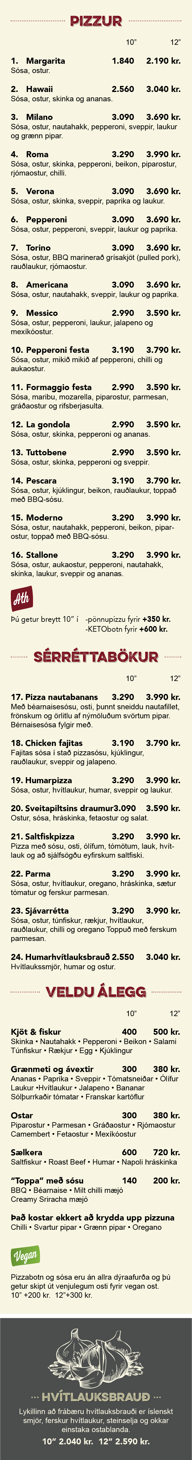 Matseðill Greifans | Greifinn